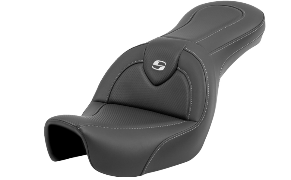 SADDLEMEN 0803-0707 806-04-185 Roadsofa™ Carbon Fiber Seat without Bac ...