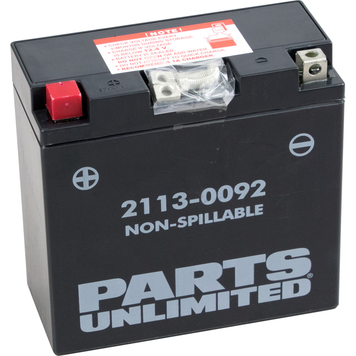 PARTS UNLIMITED 2113-0092 Factory-Activated AGM Maintenance-Free Batte ...