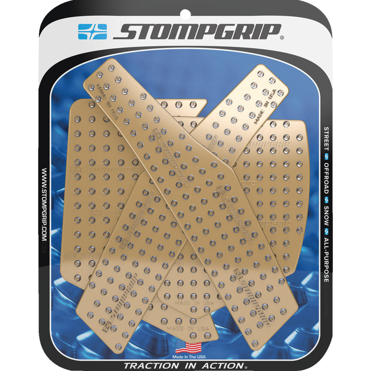 STOMPGRIP 4320-2872 55-10-0190C Volcano Profile Traction Pad Tank Grips ...