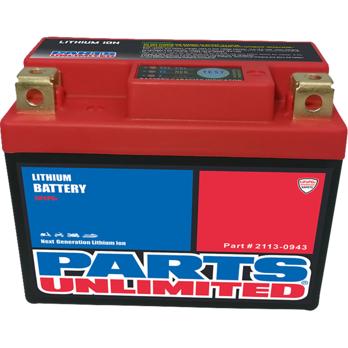 PARTS UNLIMITED 2113-0943 Lithium Ion Battery Battery - LFP03-B — SpazCycle
