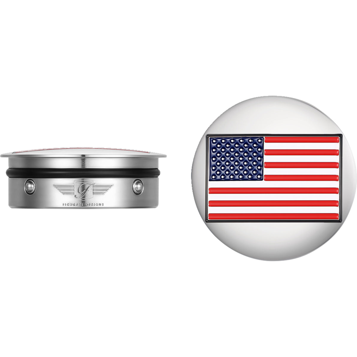 FIGURATI DESIGNS 1303-0358 FD20-AF-SS Swing Arm Covers american flag ...