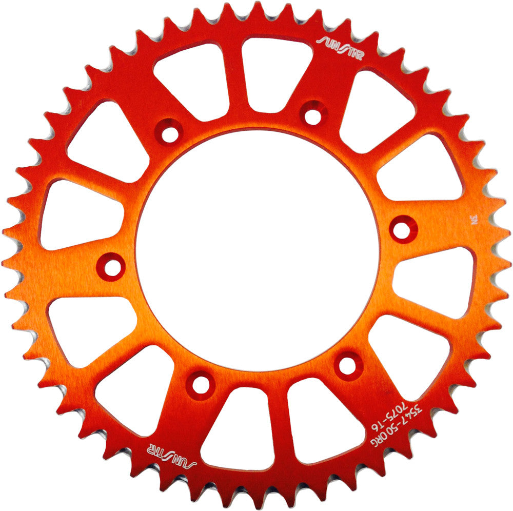 Sunstar Sprockets 5-354750OR 5-354750OR Works Triplestar Rear Aluminum ...