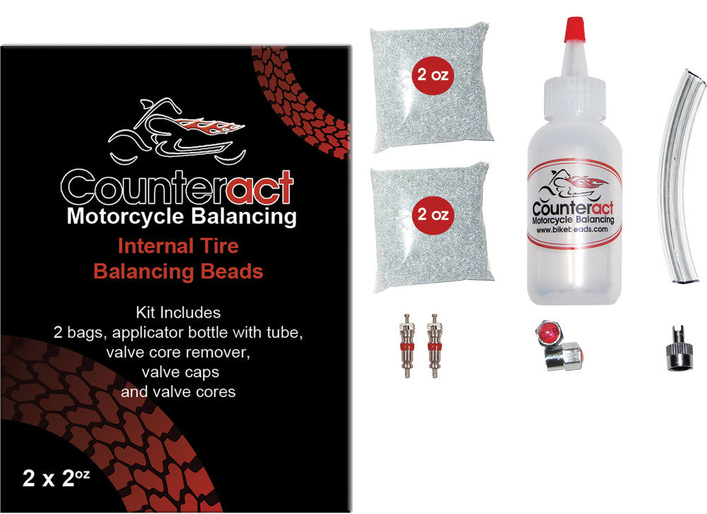 Counteract 85-4009 CAKIT1/3 Tire Balancing Beads w/Installation Bottle - SpazCycle