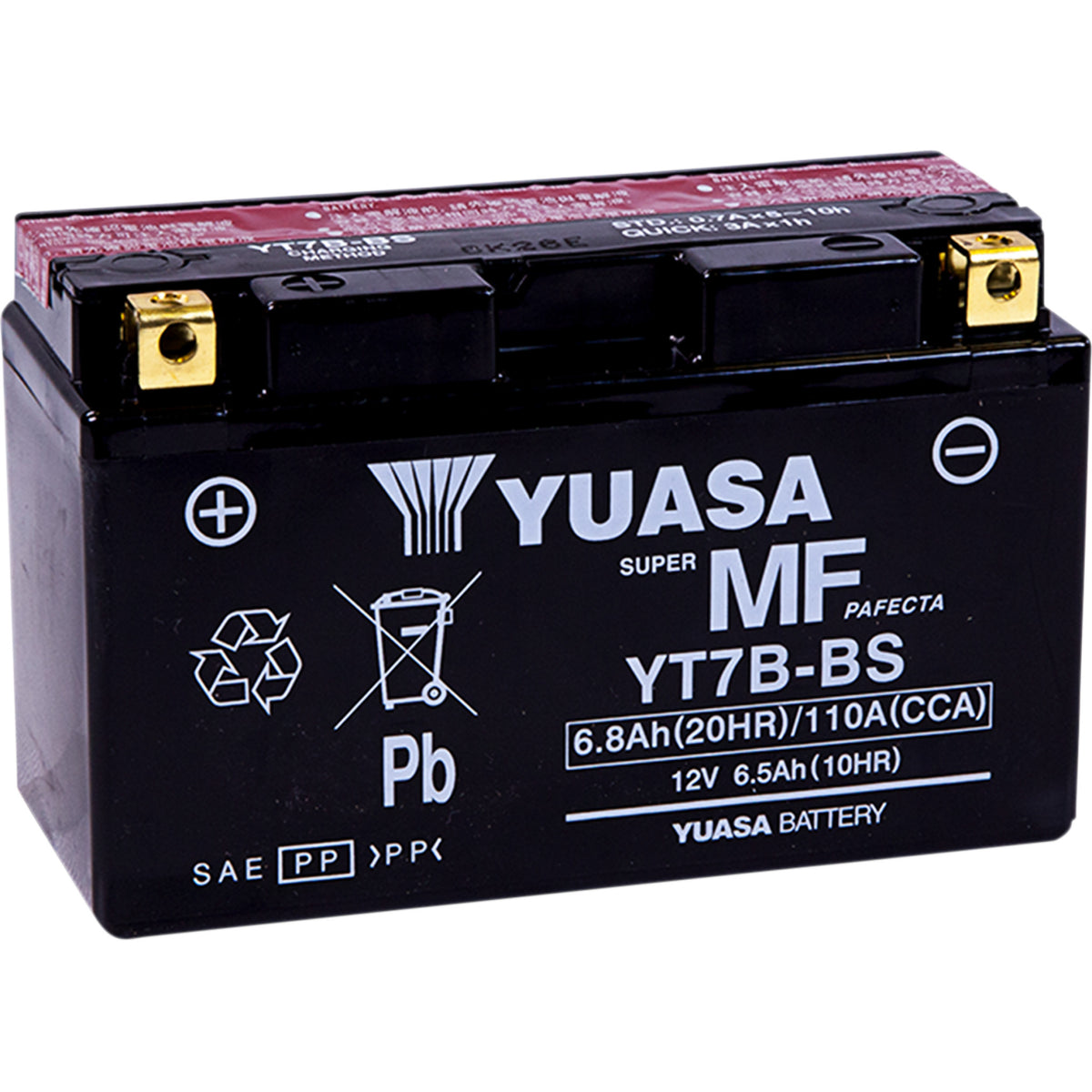 YUASA YT7B-BS YUAM62T7B AGM Maintenance-Free Battery AGM Battery - YT7 ...