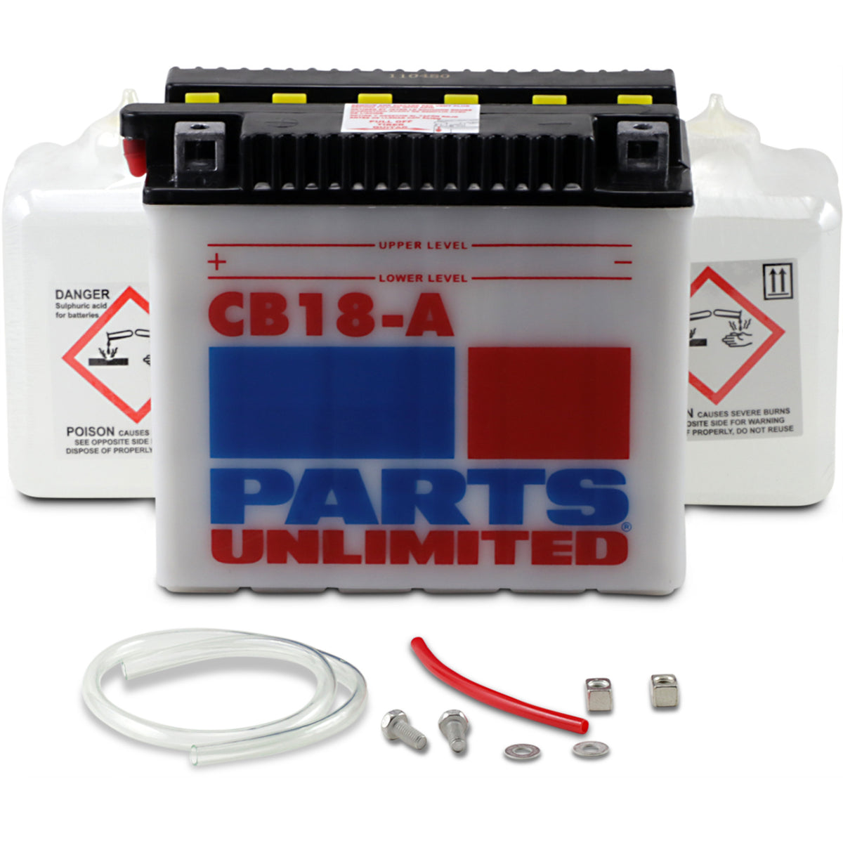 PARTS UNLIMITED 2113-0195 Heavy-Duty 12v Battery Kit Battery - YB18-A ...
