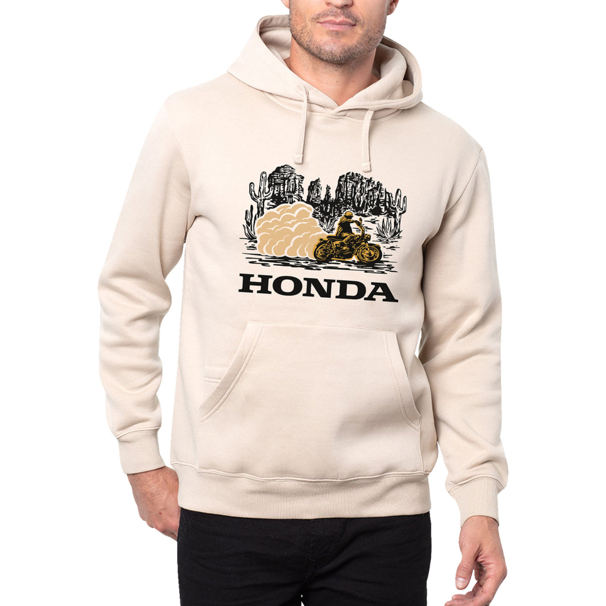 HONDA APPAREL Heritage Goldwing Hoodie Tan - SpazCycle