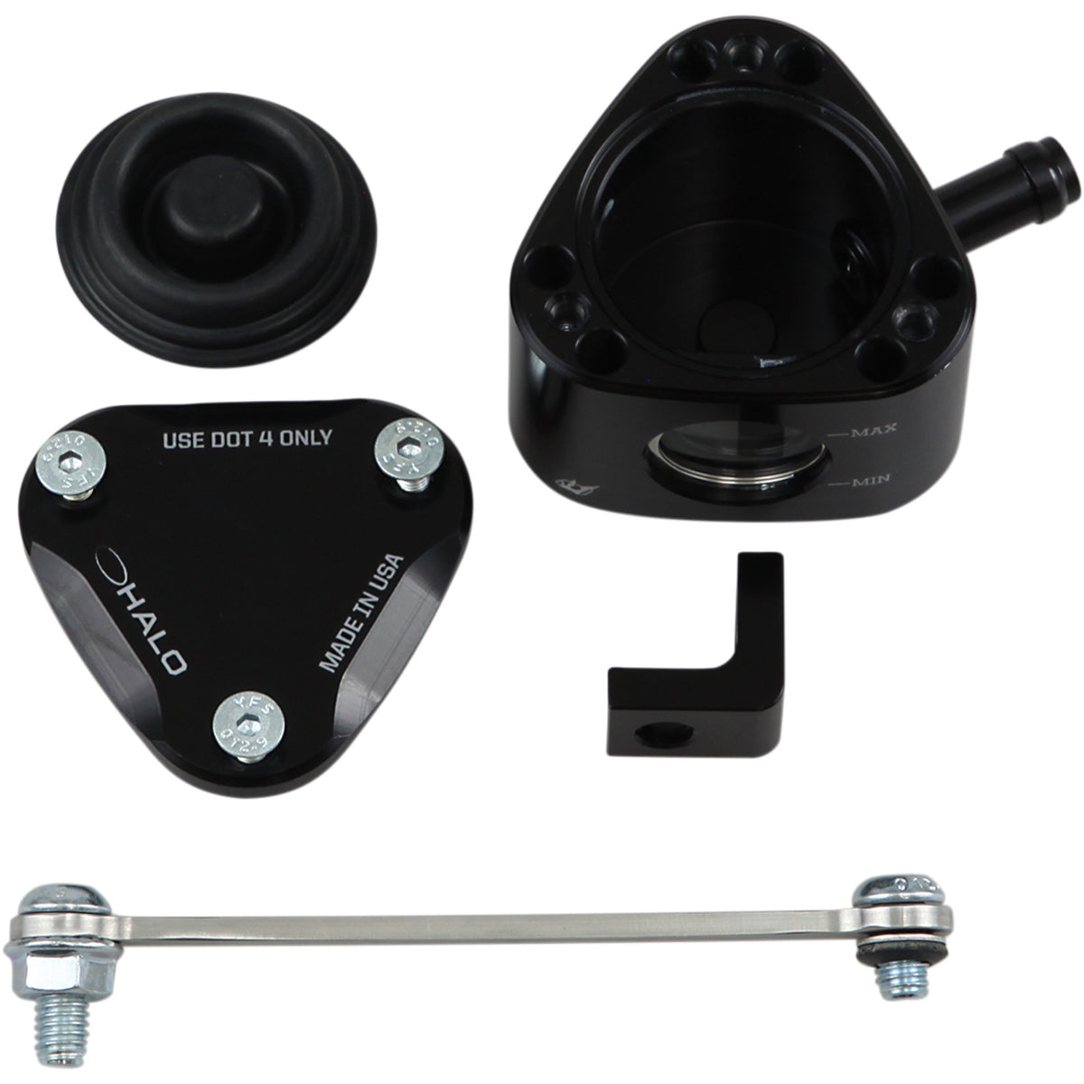 DRIVEN RACING 1731-0594 DRRRE-01-BK Halo Fluid Container Rear Brake Fl ...