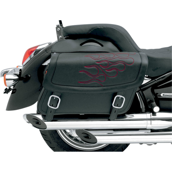 SADDLEMEN 3501-0249 X021-05-0415 Highwayman Tattoo Saddlebags Flame Sa — SpazCycle