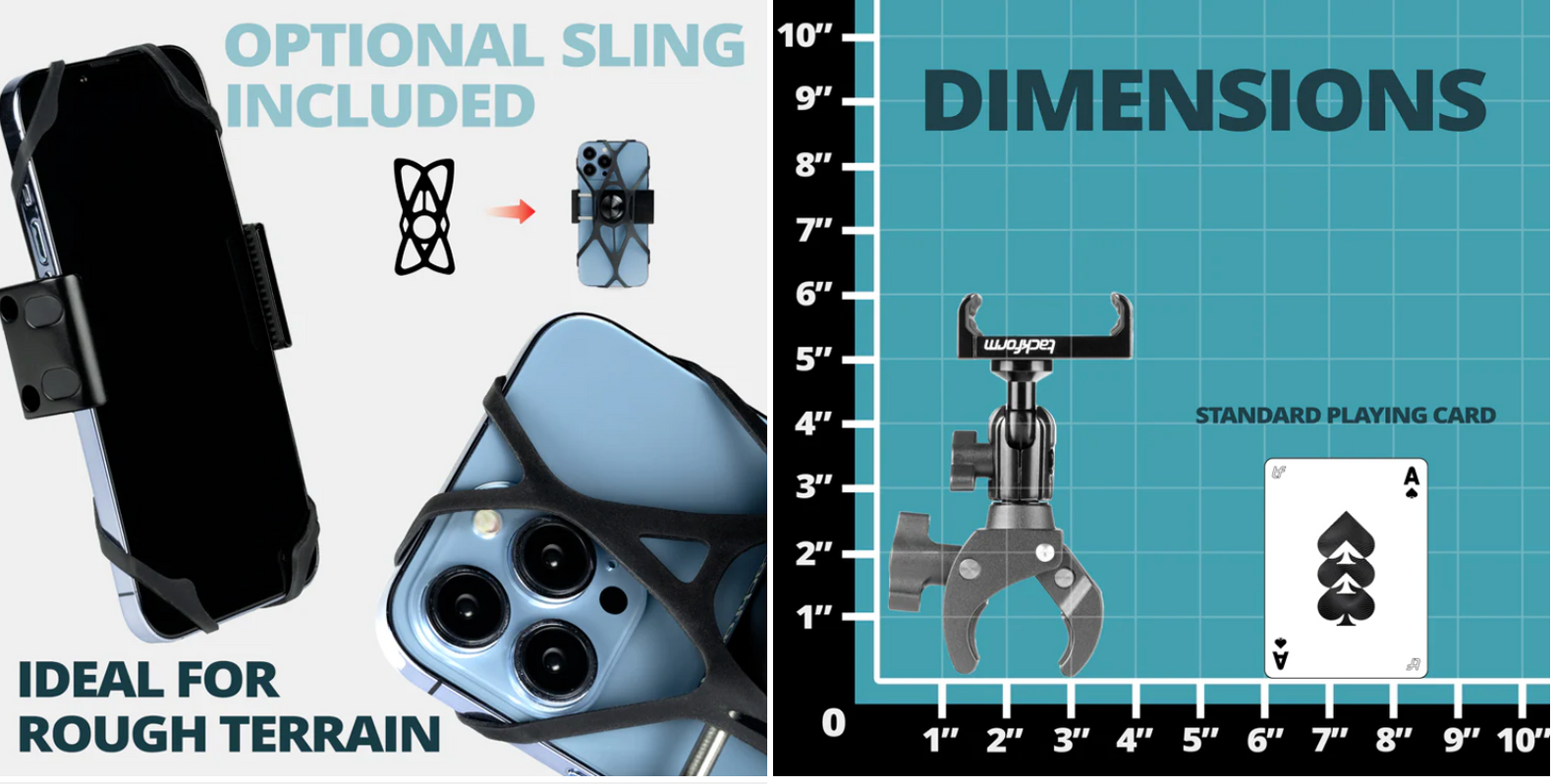 TACKFORM 20 MAXX MOTORCYCLE PHONE MOUNT | ADJUSTABLE BAR CLAMP 3/4 ...