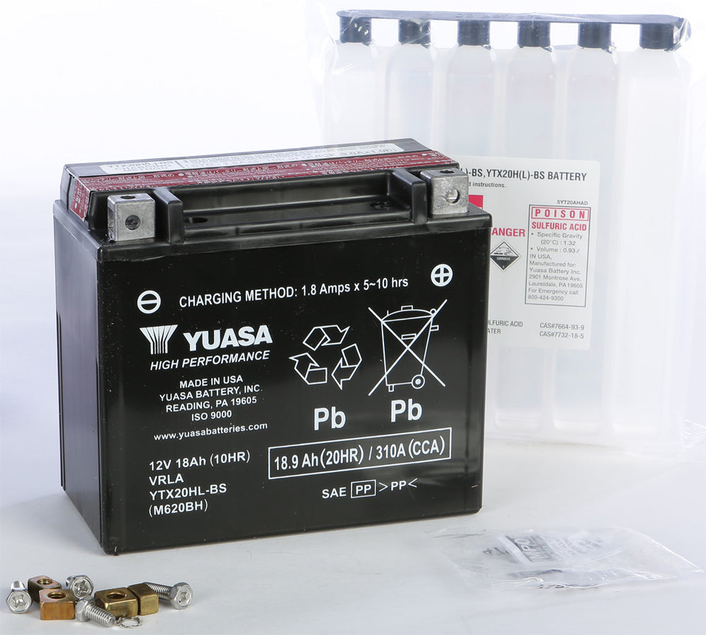 Yuasa 49-1972 YUAM620BH AGM Maintenance Free Battery - SpazCycle